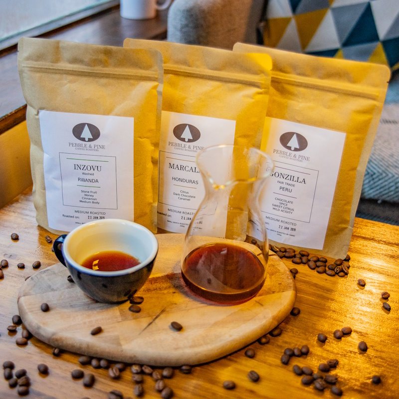 Coffee Selection Box – 3 or 6 Single-Origin Coffees | Pebble & Pine